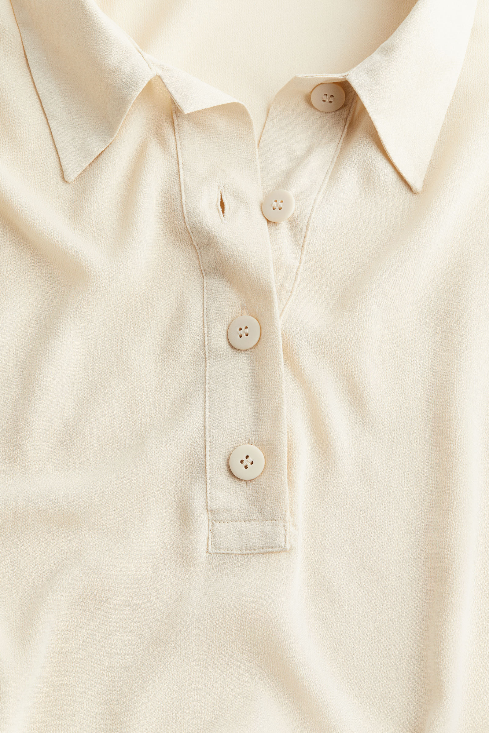 Polera polo en crepé transparente - H&M CL