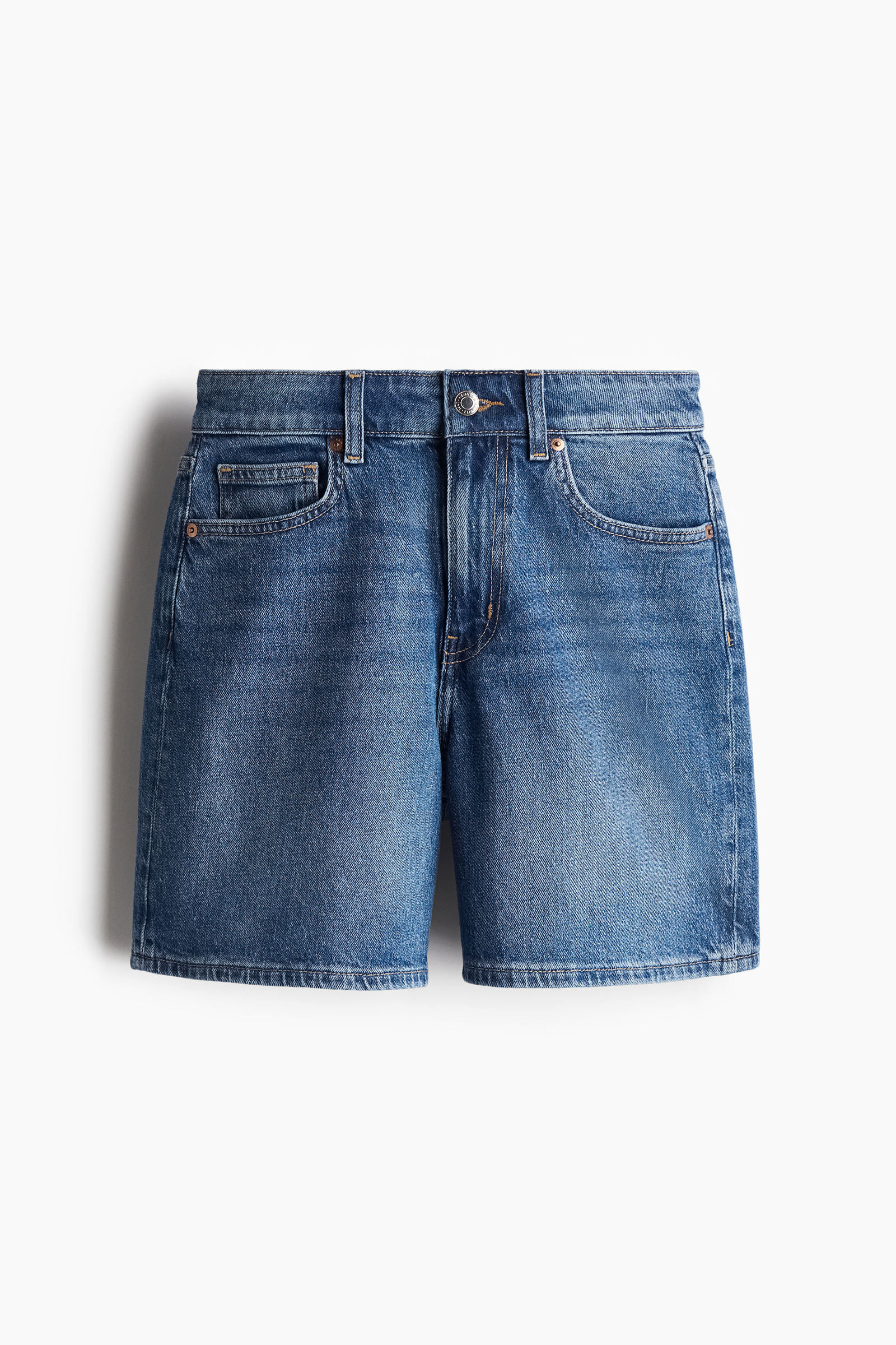 Shorts denim de tiro alto | H&M